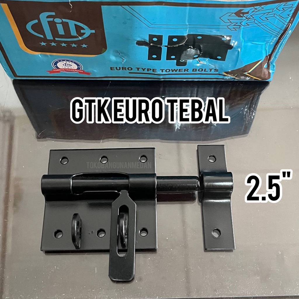 Jual GTK EURO HITAM TEBAL 2.5 INCH - Gerendel Tempat Kunci Gembok ...