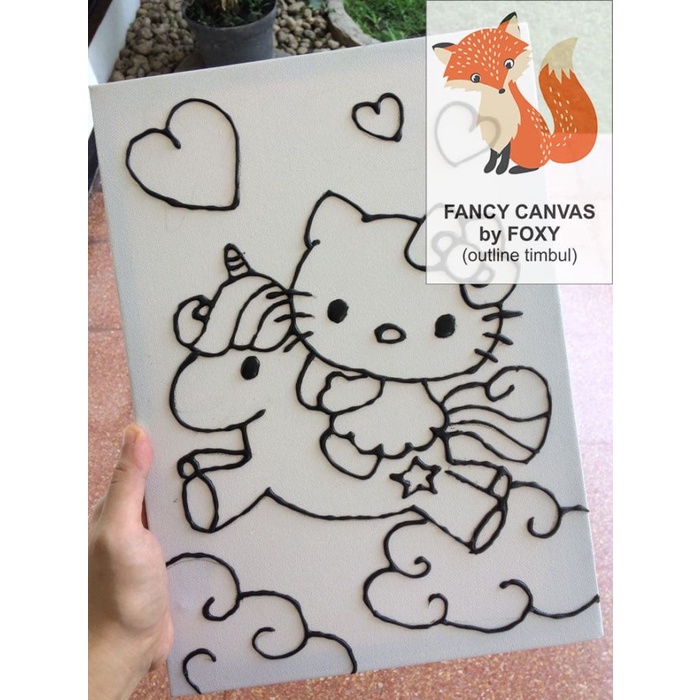 Jual kanvas lukis anak gambar HELLO KITTY | Shopee Indonesia