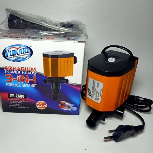 Jual Aquarium Power Heads 3in1 SP-2600 Yukari Pompa Air Celup Akuarium | Shopee Indonesia