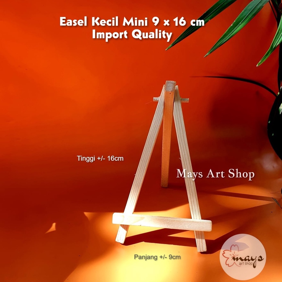 Jual Easel Kayu Mini Kecil 9 x 16 cm - Wooden Stand Tripod Penyangga ...