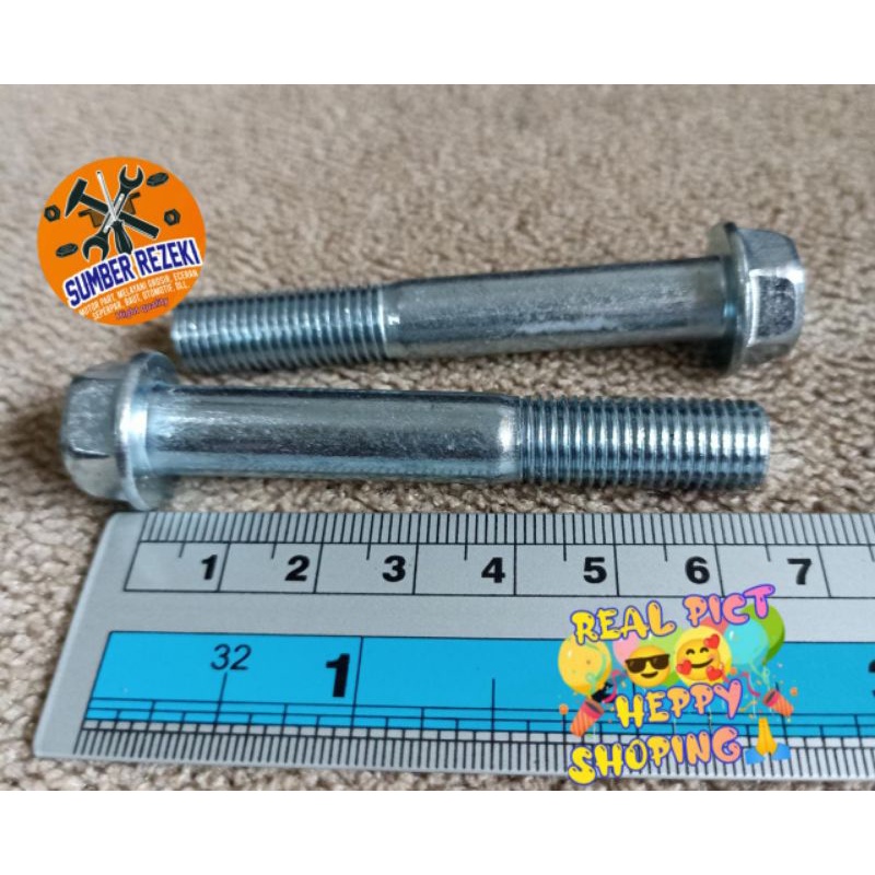 Jual Baut knalpot motor Vario Beat/Baut flang 10x65 putih | Shopee ...