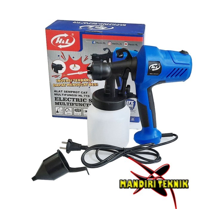 Jual Spray Gun Electrik Untuk Cat Minyak 719 H&L / Cat Tembok HL 719 ...