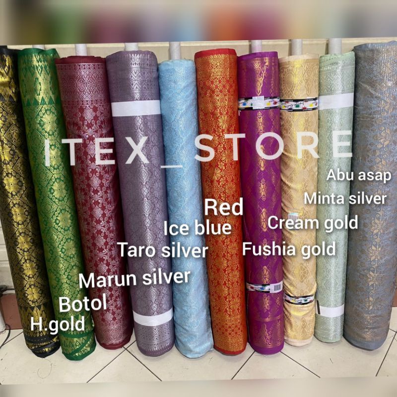 Jual ( COD) Kain songket / Kain songket meteran / Kain songket melayu ...
