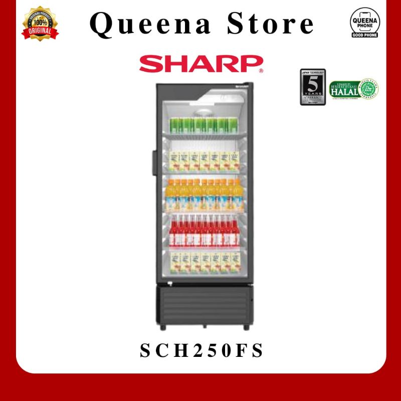 Jual LEMARI PENDINGIN MINUMAN/SHOWCASE SHARP SCH-250FS GARANSI RESMI ...