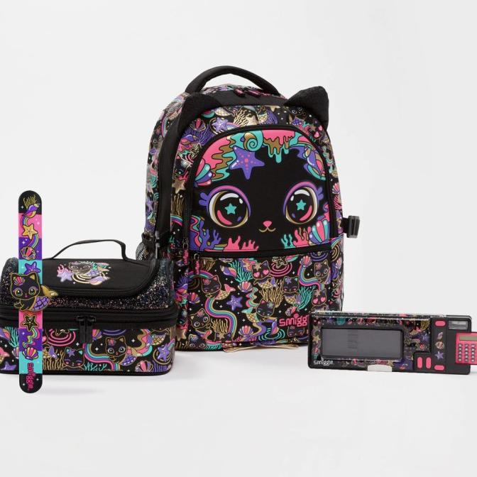 Jual Smiggle Bap Backpack Attach Hey Cat Mermaid - IGL444243MIX ...