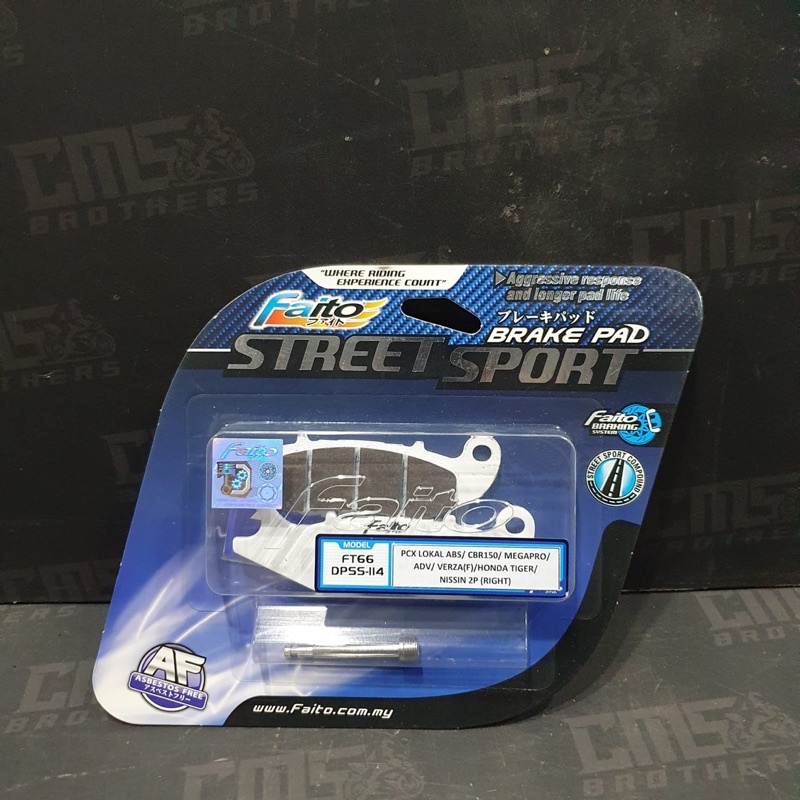 Jual Disc Pad Kampas Rem Faito Street Sport Kaliper Nissin 2P Kanan ...