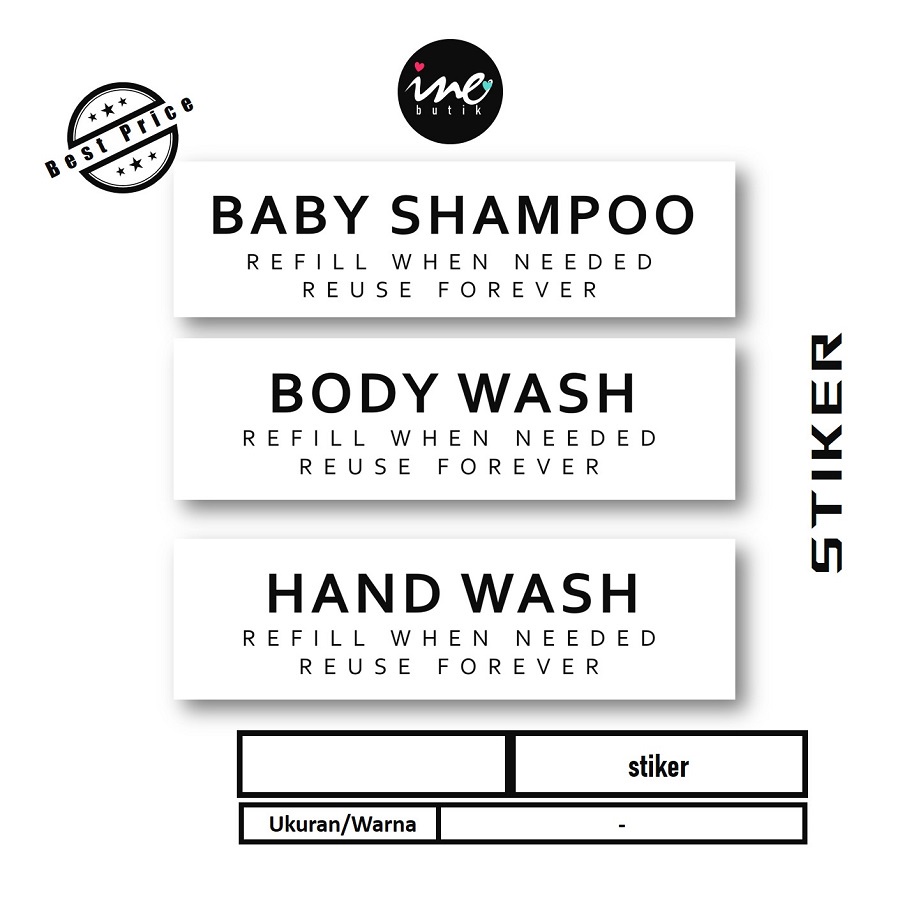 Jual STIKER BOTOL SABUN KAMAR MANDI | STICKER LABEL VYNIL TRANSPARAN ...