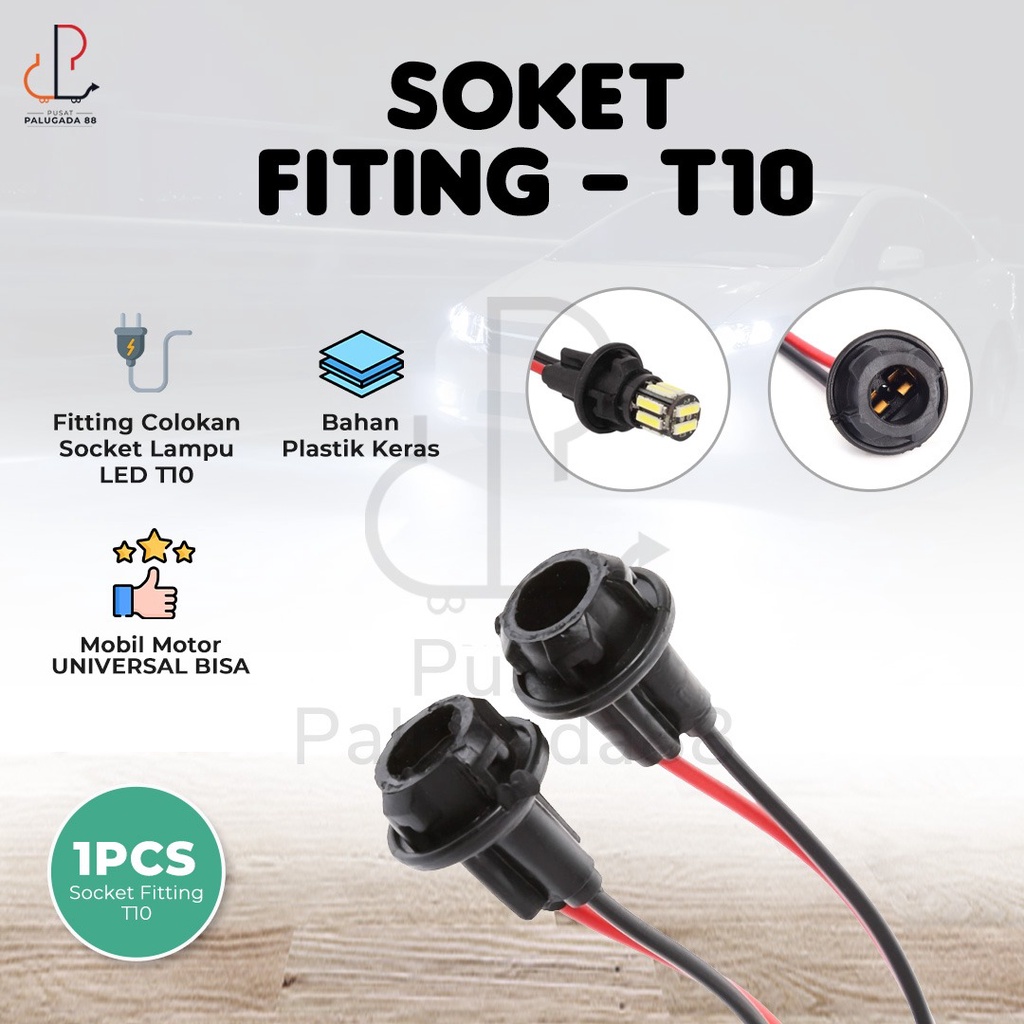 Jual Fitting T10 Socket Soket Dudukan Tancep Colok Lampu Led Bohlam T10 ...