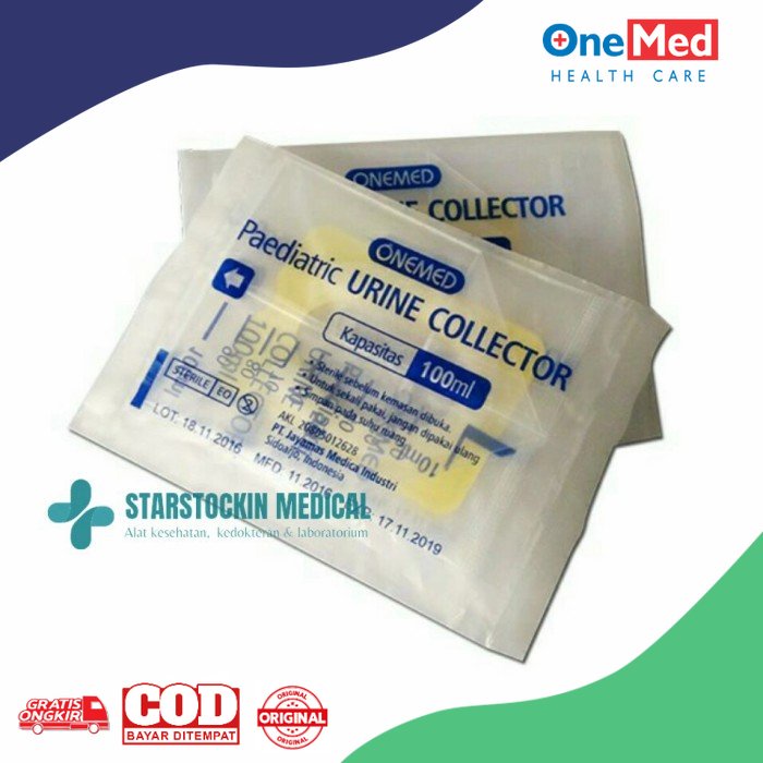 Jual Urine Collector Onemed Pediatric Kantong Penyimpanan Urine 100 ml ...