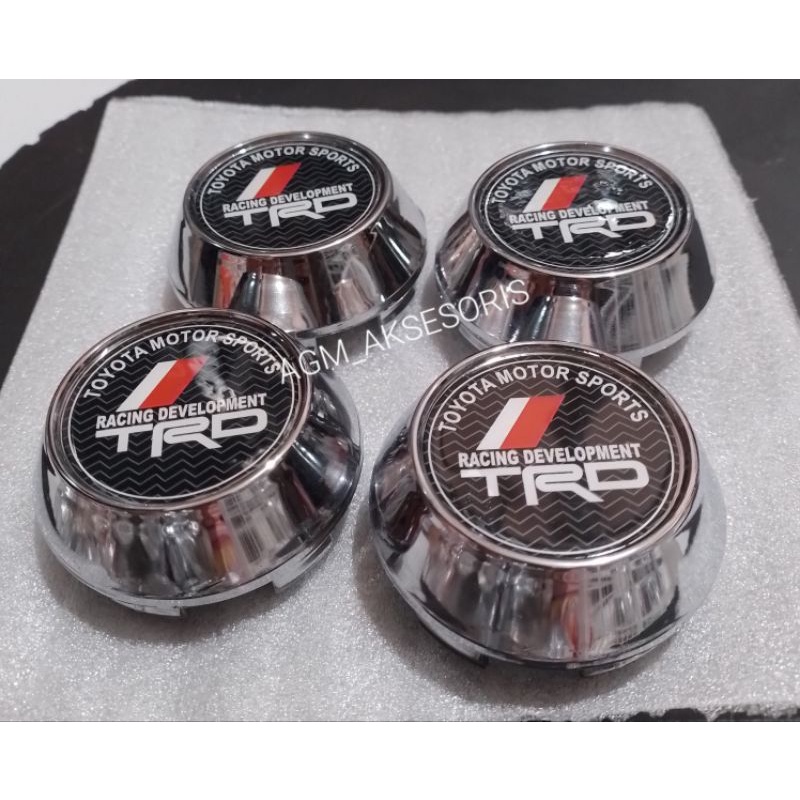 Jual Dop Roda Tutup velg Racing Variasi TRD Chrome Kerucut Diameter 6 ...