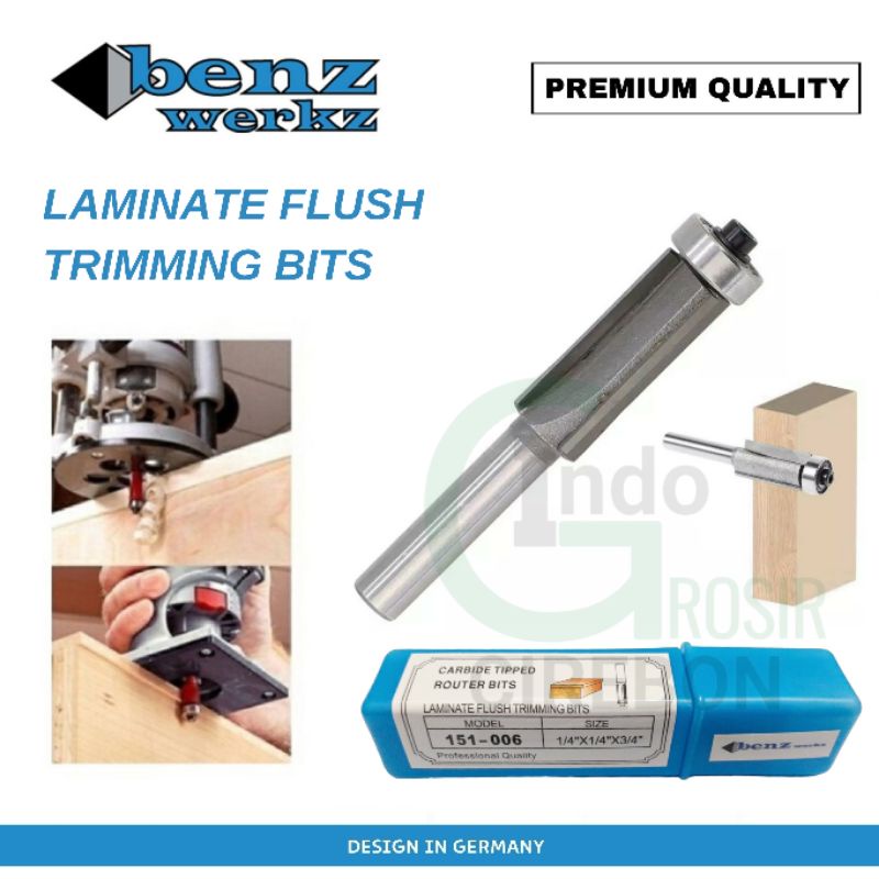 Jual BENZ Mata Profil Lurus Ukuran 6 8 10 12mm Laminate Flush Trimming ...