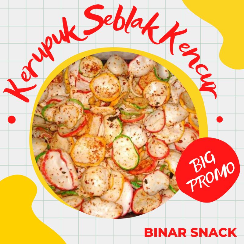 Jual Binar Snack - Kerupuk Seblak Kencur Kemasan 250 gram | Shopee ...