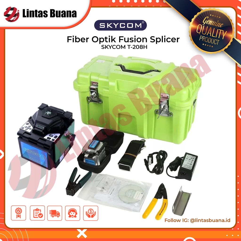 Jual Fusion Splicer Skycom T208 Splicing FTTH Fiber Optik Splicer Skycom | Shopee Indonesia