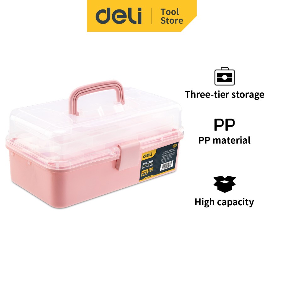Jual DELI TOOL BOX / TOOLBOX KOTAK PERKAKAS TINGKAT 13 INCH | Shopee ...