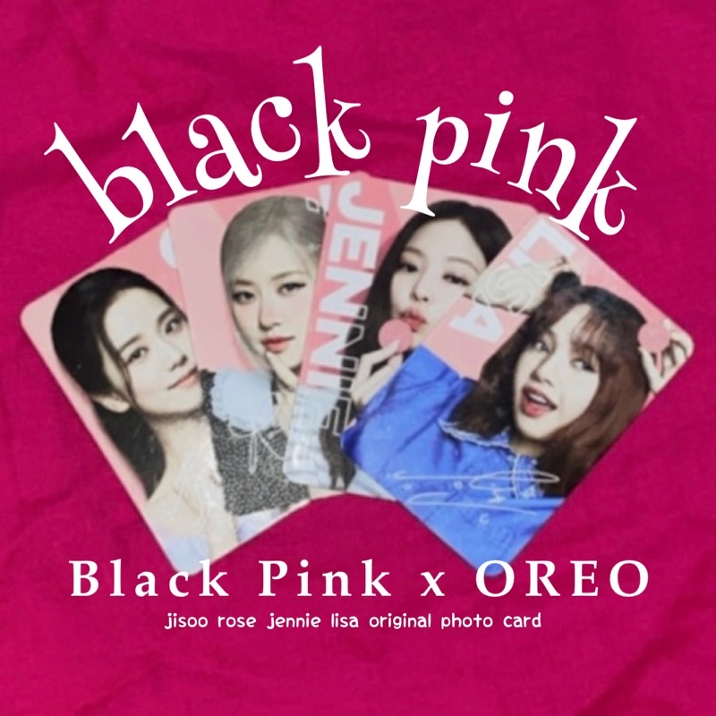 Jual Black Pink x Oreo Original Photo Card Official Oreo x Black Pink ...