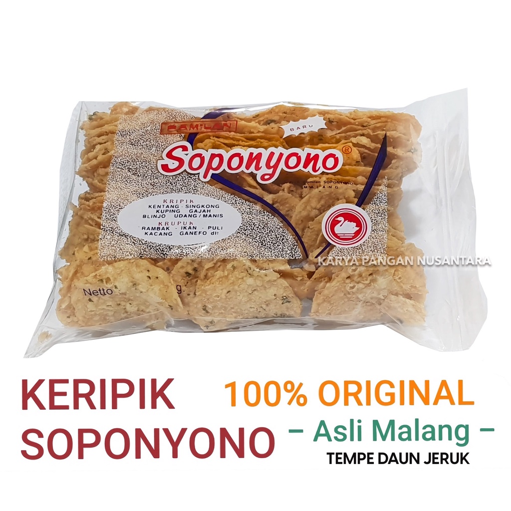 Jual KERIPIK TEMPE DAUN JERUK SOPONYONO ORIGINAL KRIPIK TEMPE SOPONYONO ...