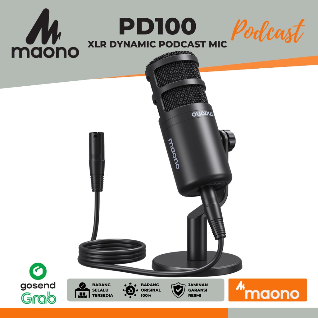 Jual MAONO PD100 XLR DYNAMIC PODCAST MICROPHONE | PD 100 DINAMIC ...