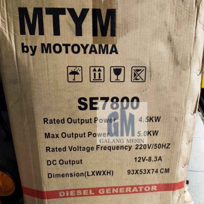 Jual Mesin Genset Silent Diesel Generator Motoyama Se7800 Solar 5000 W ...