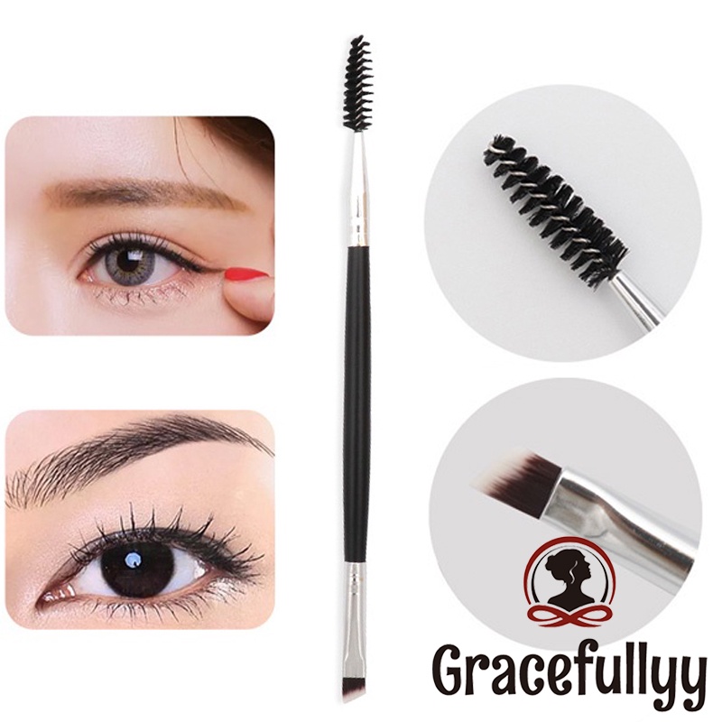 Jual [COD]Kuas Alis Eyebrow Brush 2 In 1 Kuas Miring Garis Kepala Sikat ...