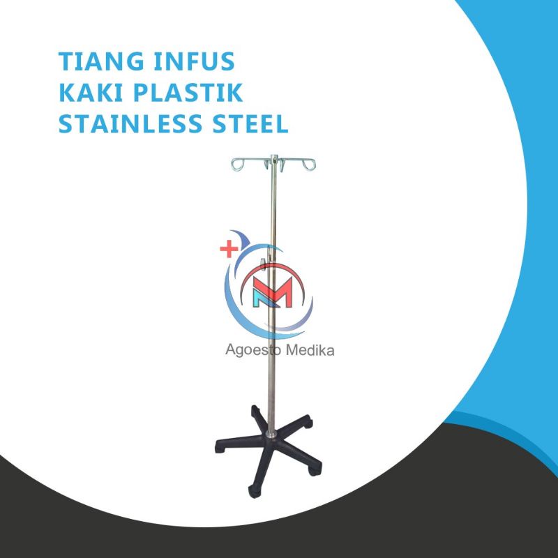 Jual Tiang infus stainless kaki plastik | Shopee Indonesia
