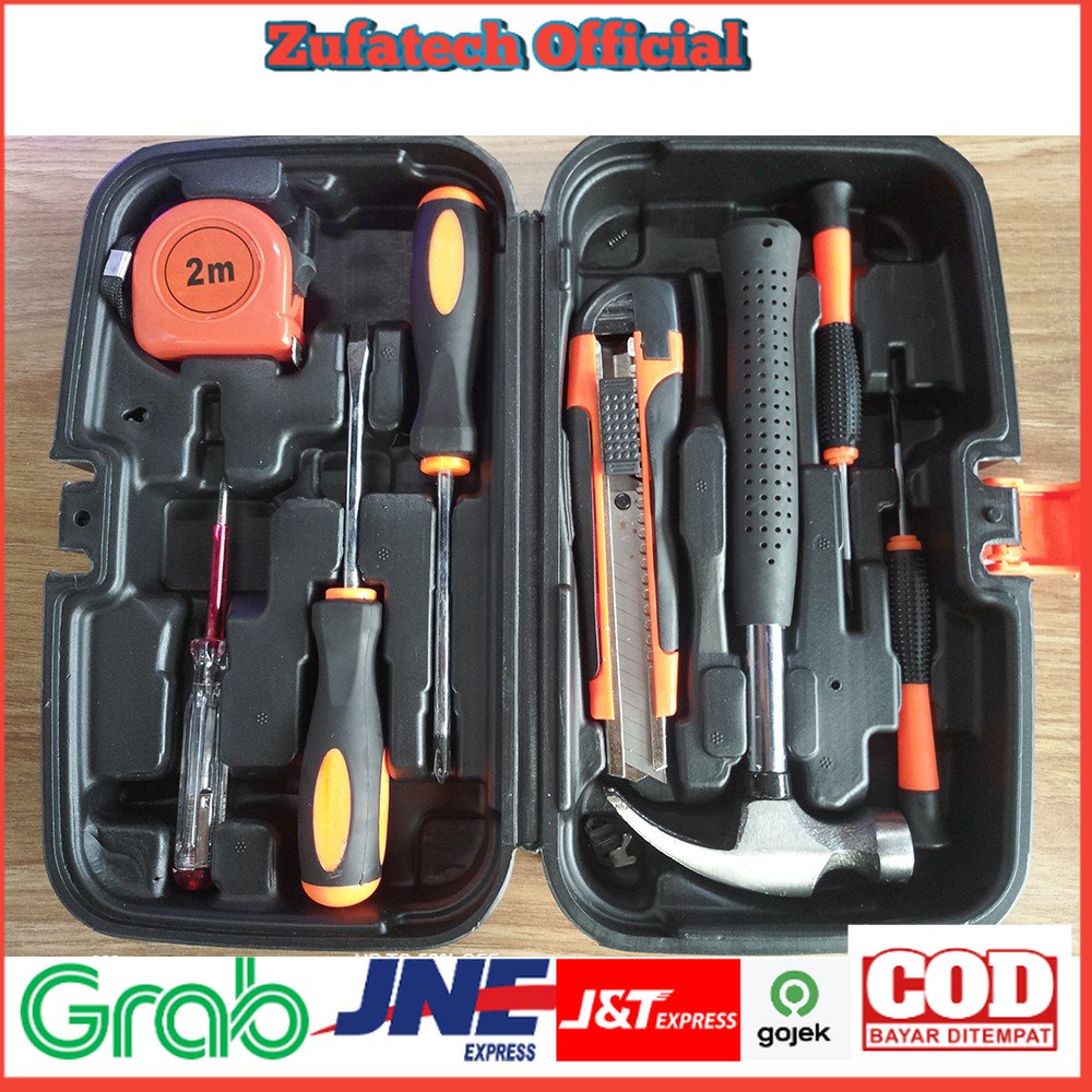 Jual Alat Set Perkakas Palu Obeng Cutter Meteran 8 in 1 - OMOTBVXX ...