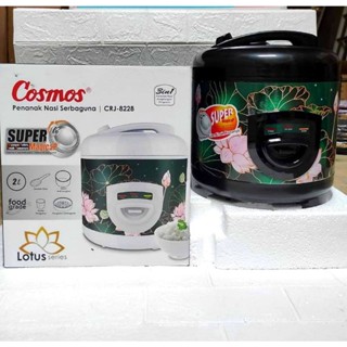 Jual Rice Cooker Cosmos CRJ-8228 Ukuran 2 Liter Black Motif Bunga Lotus ...