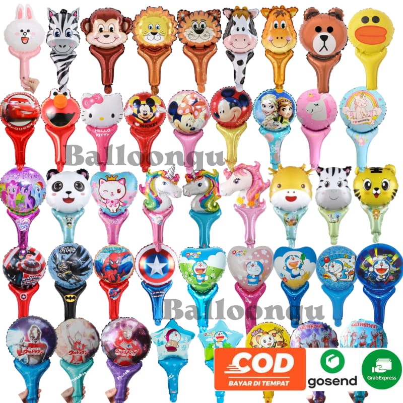 Jual Balon Tongkat Pentung 50cm Pentungan Pendek Aneka Karakter Kartun ...