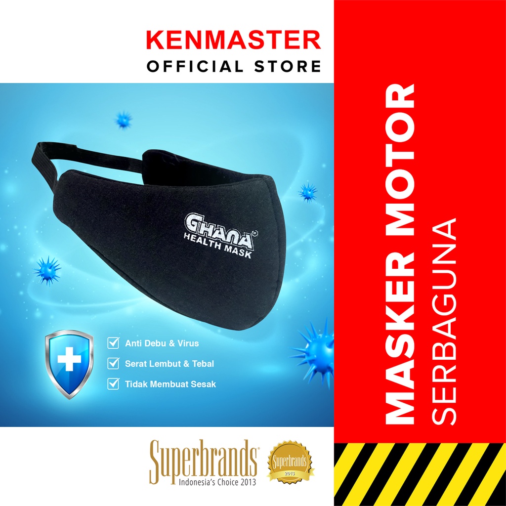 Jual Ghana Masker Serbaguna - Masker Motor Anti debu Hitam | Shopee ...