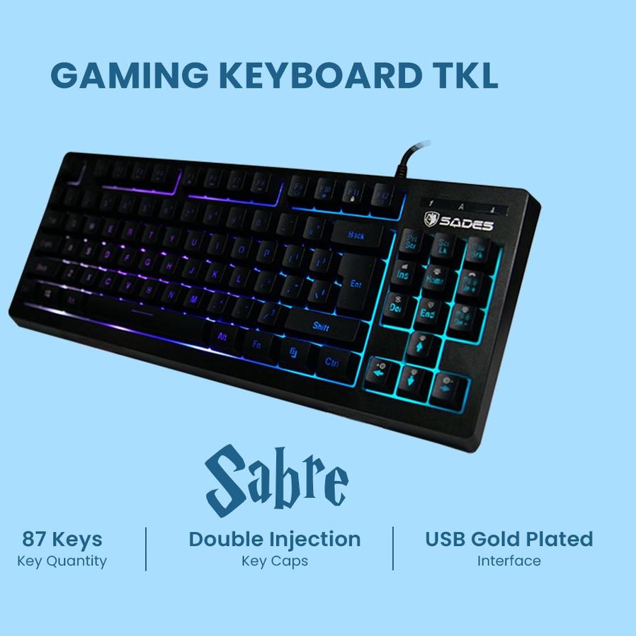 Jual Paling Laku Sades Sabre TKL RGB Gaming Keyboard | Shopee Indonesia