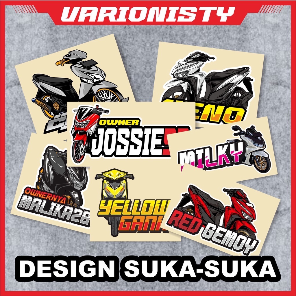 Jual STICKER CUSTOM SUKA SUKA BEBAS RACING/BALAP/KOMUNITAS/MOTOR BEAT ...