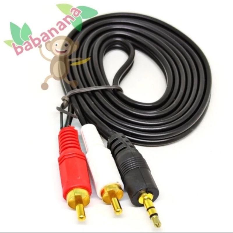 Jual kabel audio jack 3.5 mm male to rca male converter konektor adapter | Shopee Indonesia