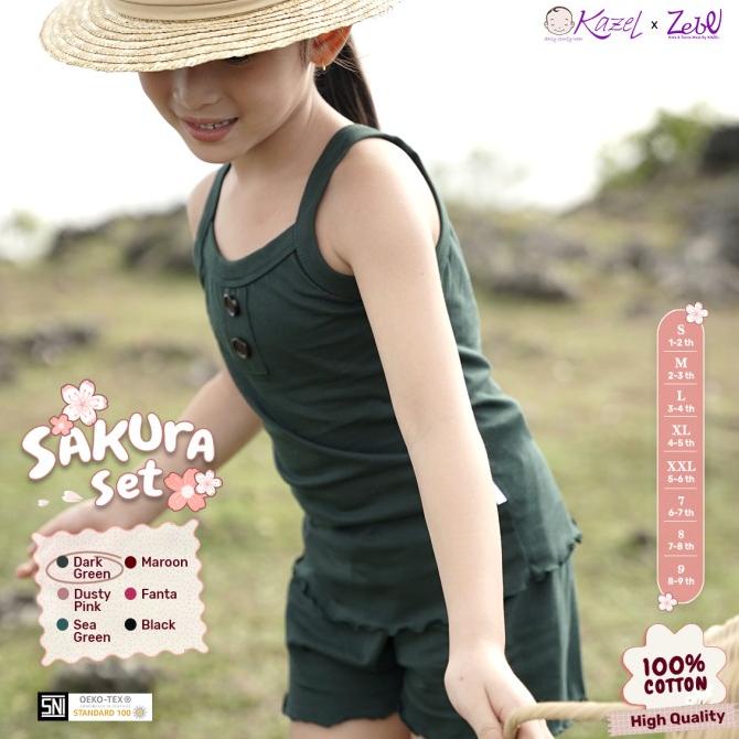 Jual Kazel Setelan Anak Perempuan Sakura Set 1-9Thn (1Stel) | Shopee Indonesia