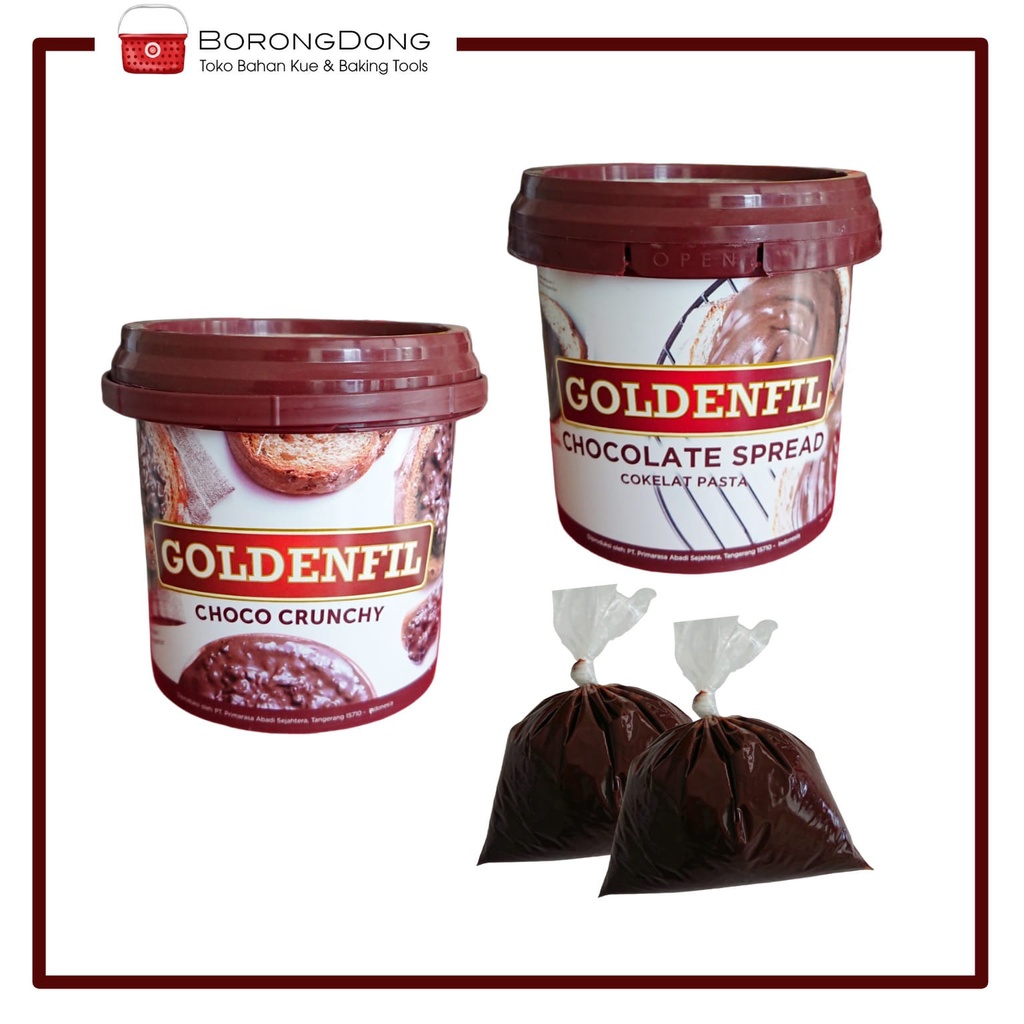 Jual Goldenfil Choco Crunchy/ Choco Spread / Greentea Crunchy (Repack ...