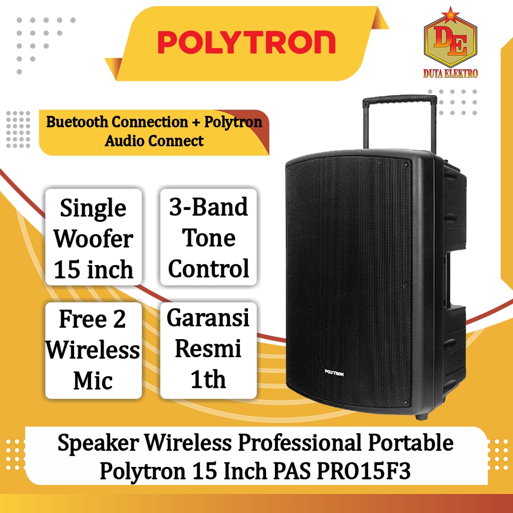 Jual Speaker Wireless Polytron PAS PRO 15F3 15 inch Professional ...
