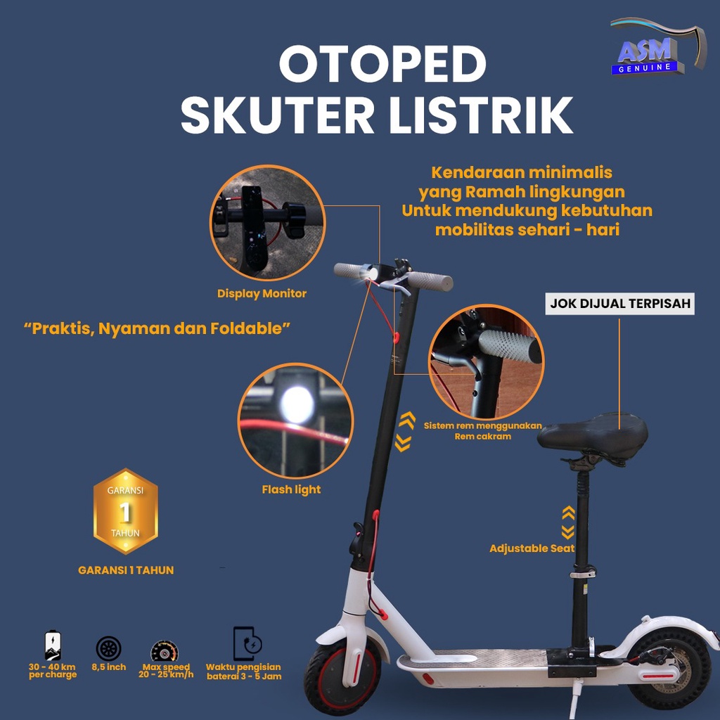 Jual Skuter listrik otoped 8.5inch foldable electric scooter | Shopee ...