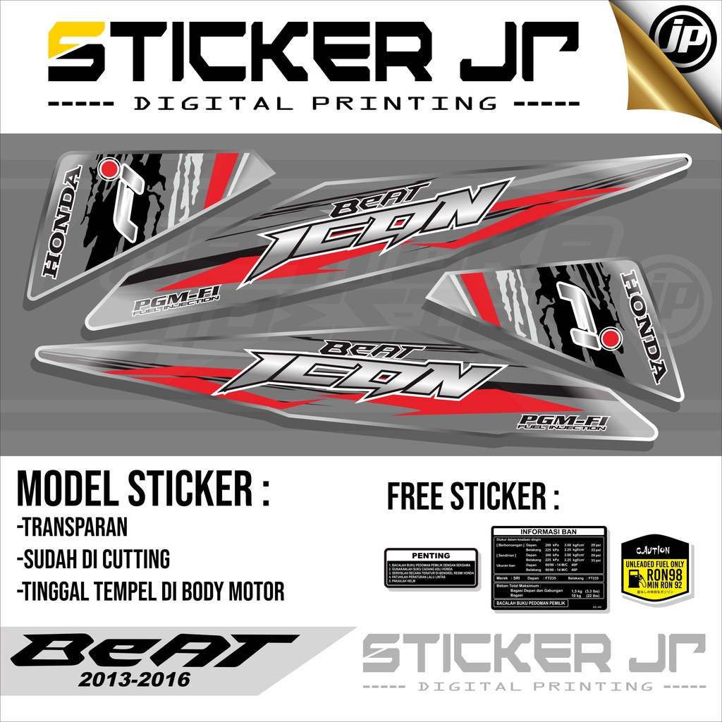 Jual Stiker Striping Beat Fi Lama - Sticker Motor Honda Beat Fi Variasi ...