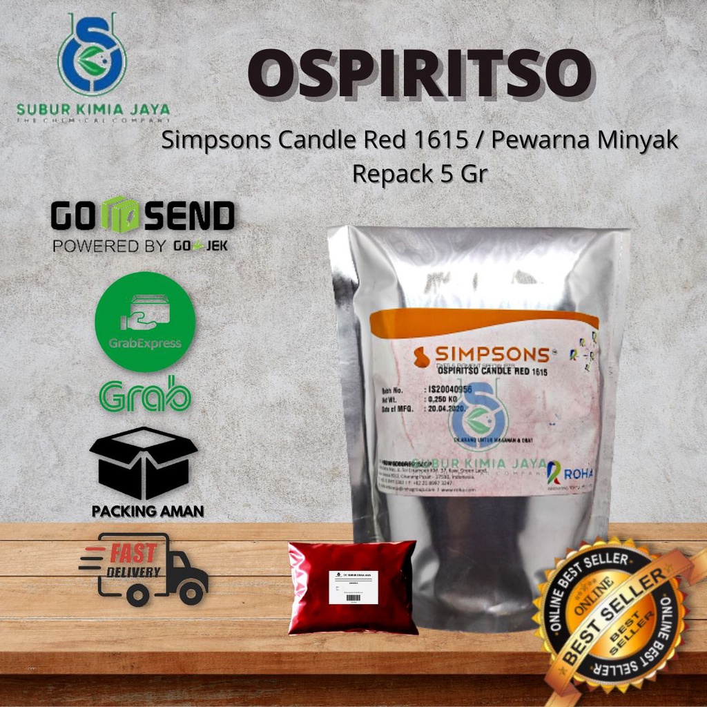Jual Perwarna Minyak Red Candle 1615 / Pewarna Merah / Pewarna Lilin / OSP Oil Base 5 gram ...