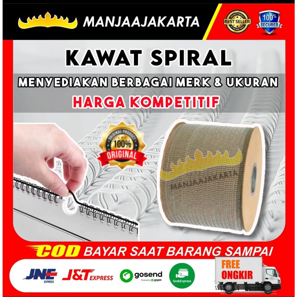 Jual Ring Kawat 3/8Gold Kawat Spiral Nomor 6 Spiral kawat roll kalender ...