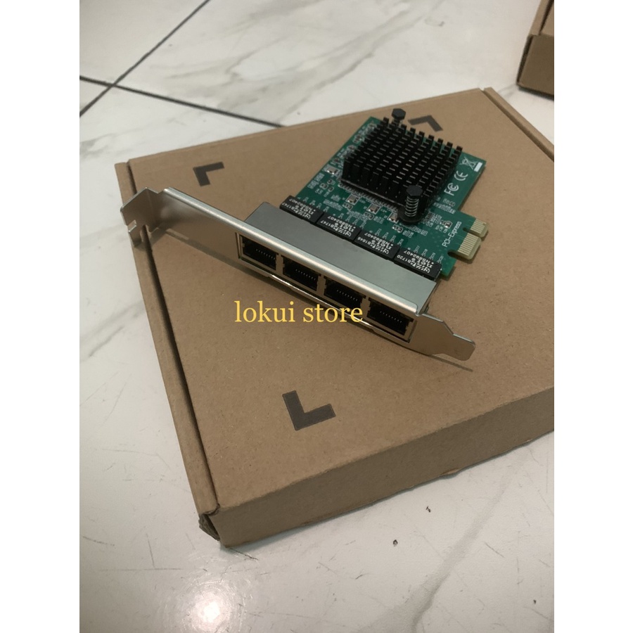 Jual PCi Express Lan Card Quad 4 Port 1000 Gigabit Realtek RTL8111 pcie x1 | Shopee Indonesia