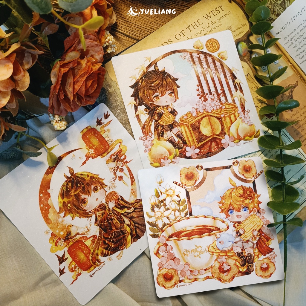 Jual AP - Art Print Zhongli Childe Cake , AP Genshin Tartaglia Zhongli ...