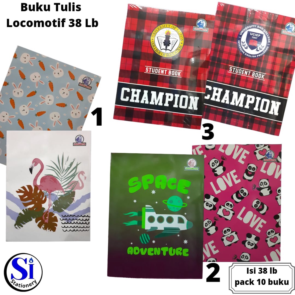 Jual Buku Tulis Locomotif A5 38 Lembar 1 pack isi 10 pcs | Shopee Indonesia
