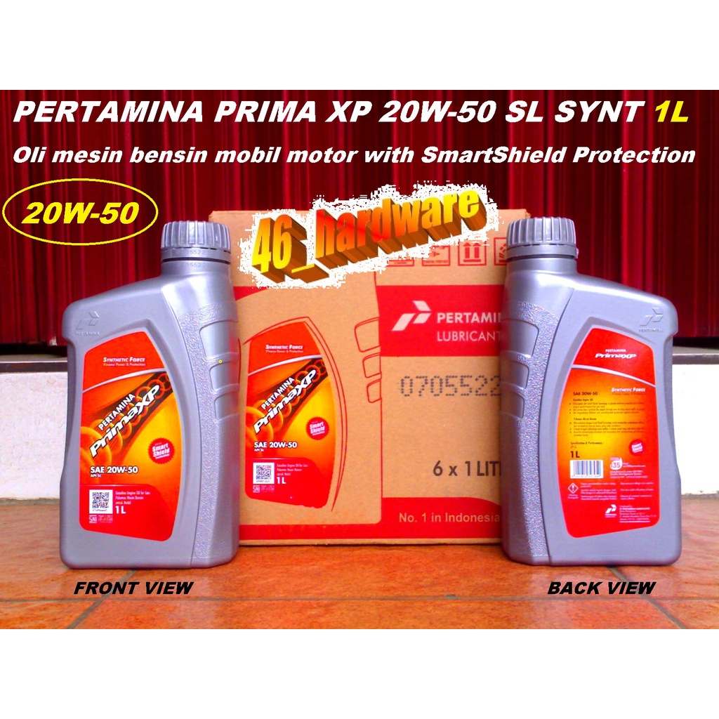 Jual PERTAMINA PRIMA XP 20W-50 20W50 Synthetic SL Oli Mesin Bensin 1L ...