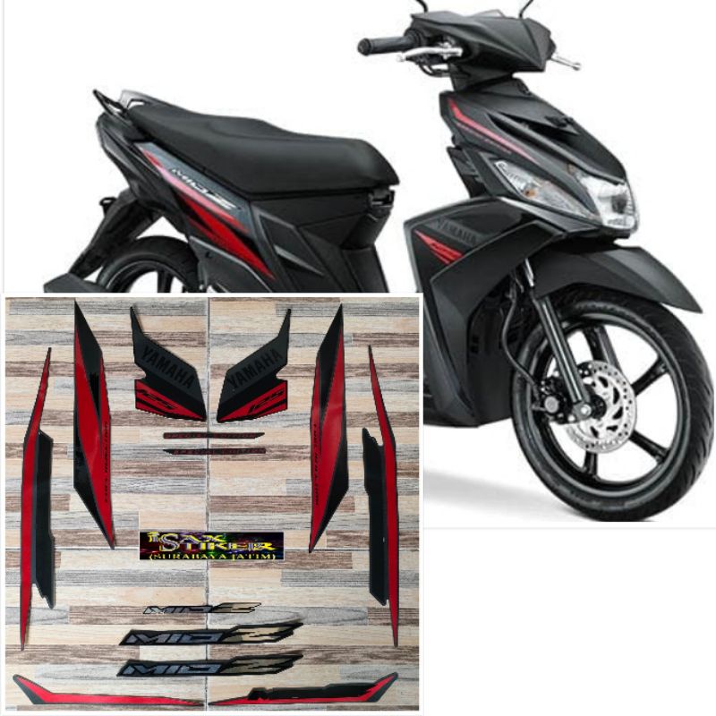 Jual striping original Yamaha Mio Z SE hitam black tahun 2017 | Shopee ...