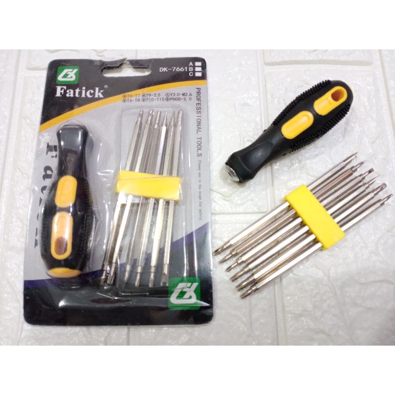 Jual Obeng set / obeng set 6 mata / obeng set fatick | Shopee Indonesia