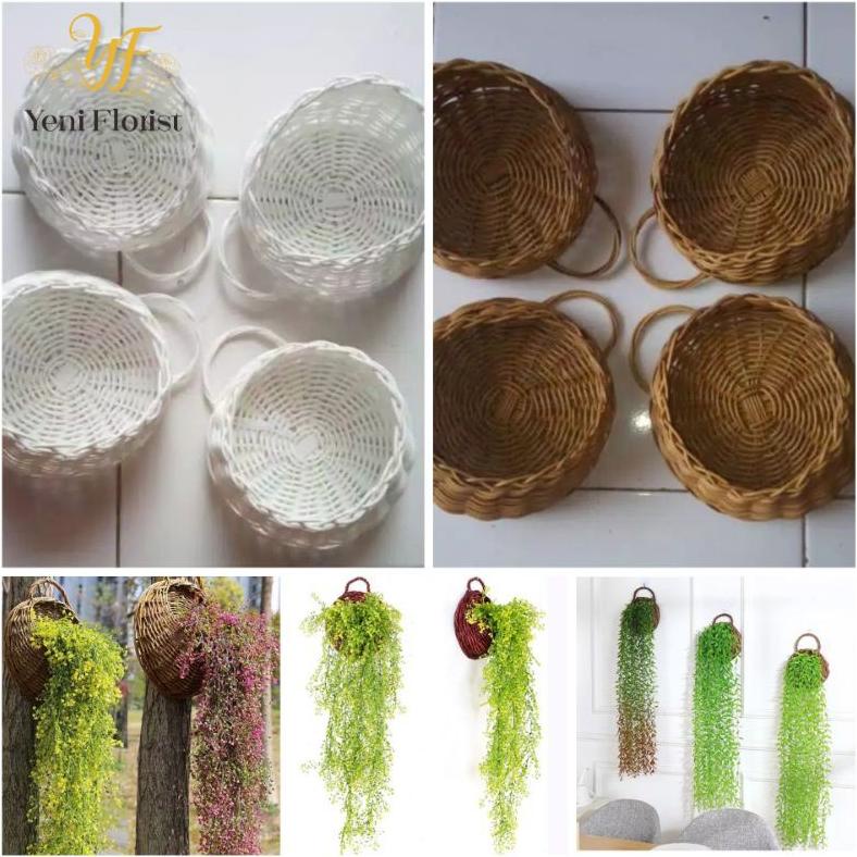 Jual vas dinding tempel / vas rotan/pot bunga/vas bunga/rotan/ vas ...