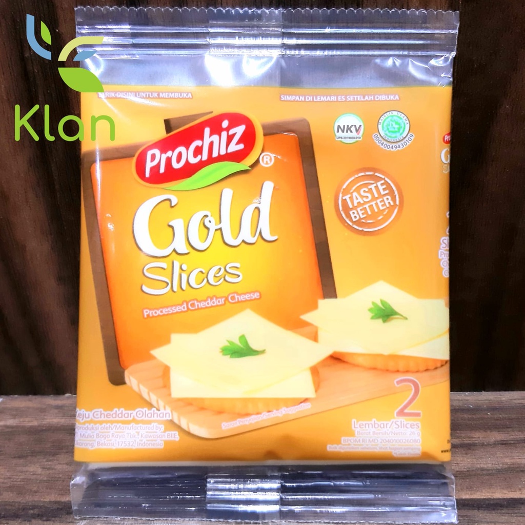 Jual PROCHIZ GOLD SLICES SACHET / 2 LEMBAR / 2 SLICE SHEESE 26 GR ...