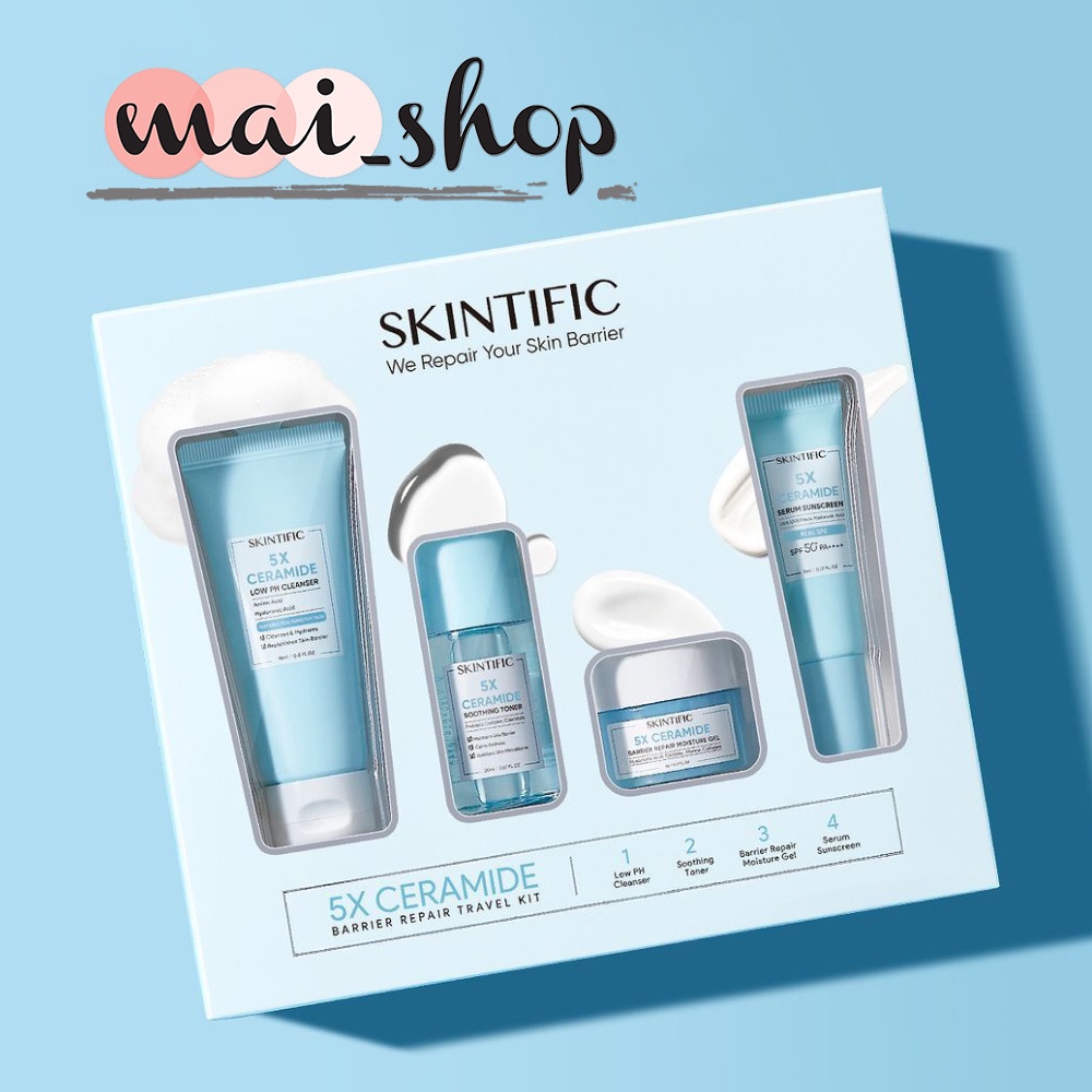 Jual SKINTIFIC 5X Ceramide TRAVEL KIT (include box) | Shopee Indonesia