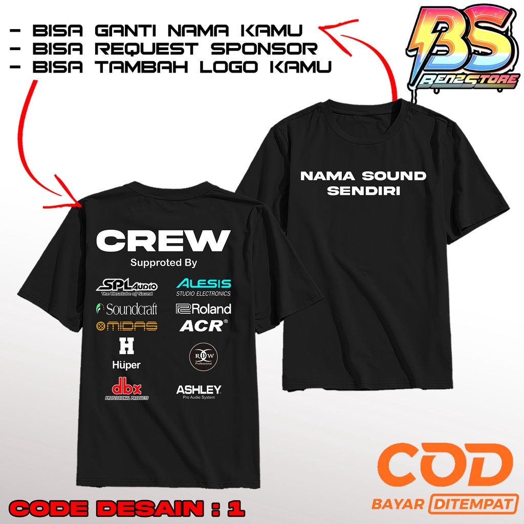 Jual KAOS CREW AUDIO KAOS CREW SOUND SYSTEM DESAIN SENDIRI KAOS AUDIO ...