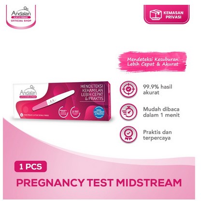 Jual Test pack kehamilan Andalan Pregnancy Test Midstream/Test Strip ...