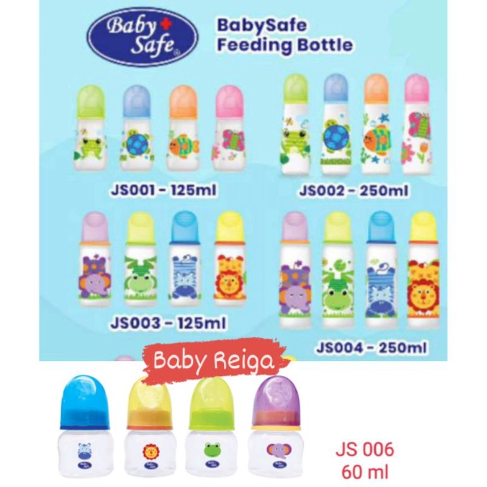 Jual Baby Safe Botol Susu Bayi Standard 60 ml JS 006, 125 ml JS 001 JS ...